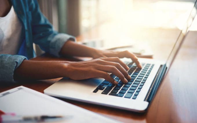 Typing and editing on Microsoft word - AnyTask.com