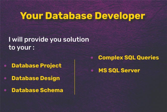 I will design SQL Database and write Advance Queries - AnyTask.com