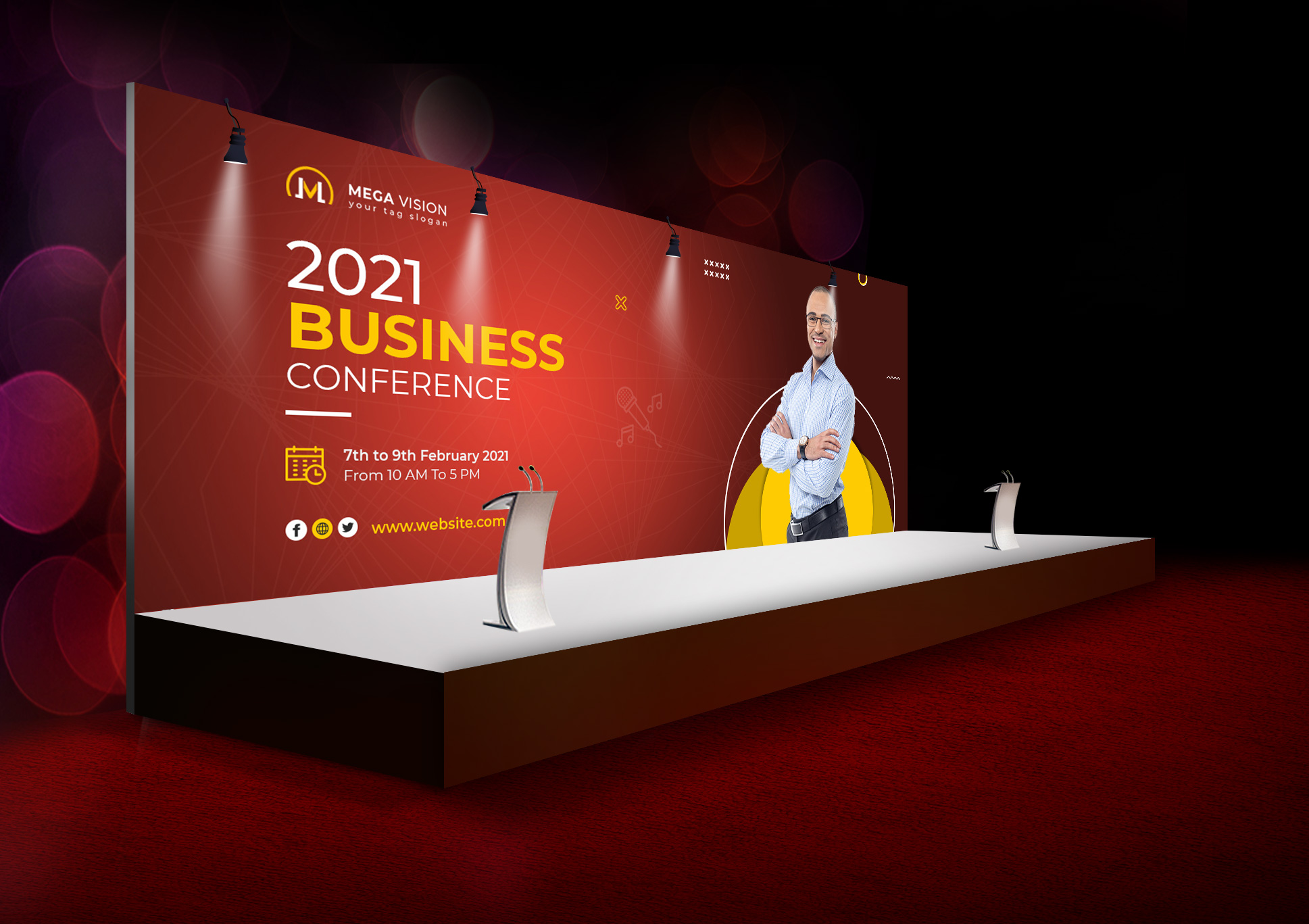 I will do design , billboard, ceremony backdrop, conference banner ads ...