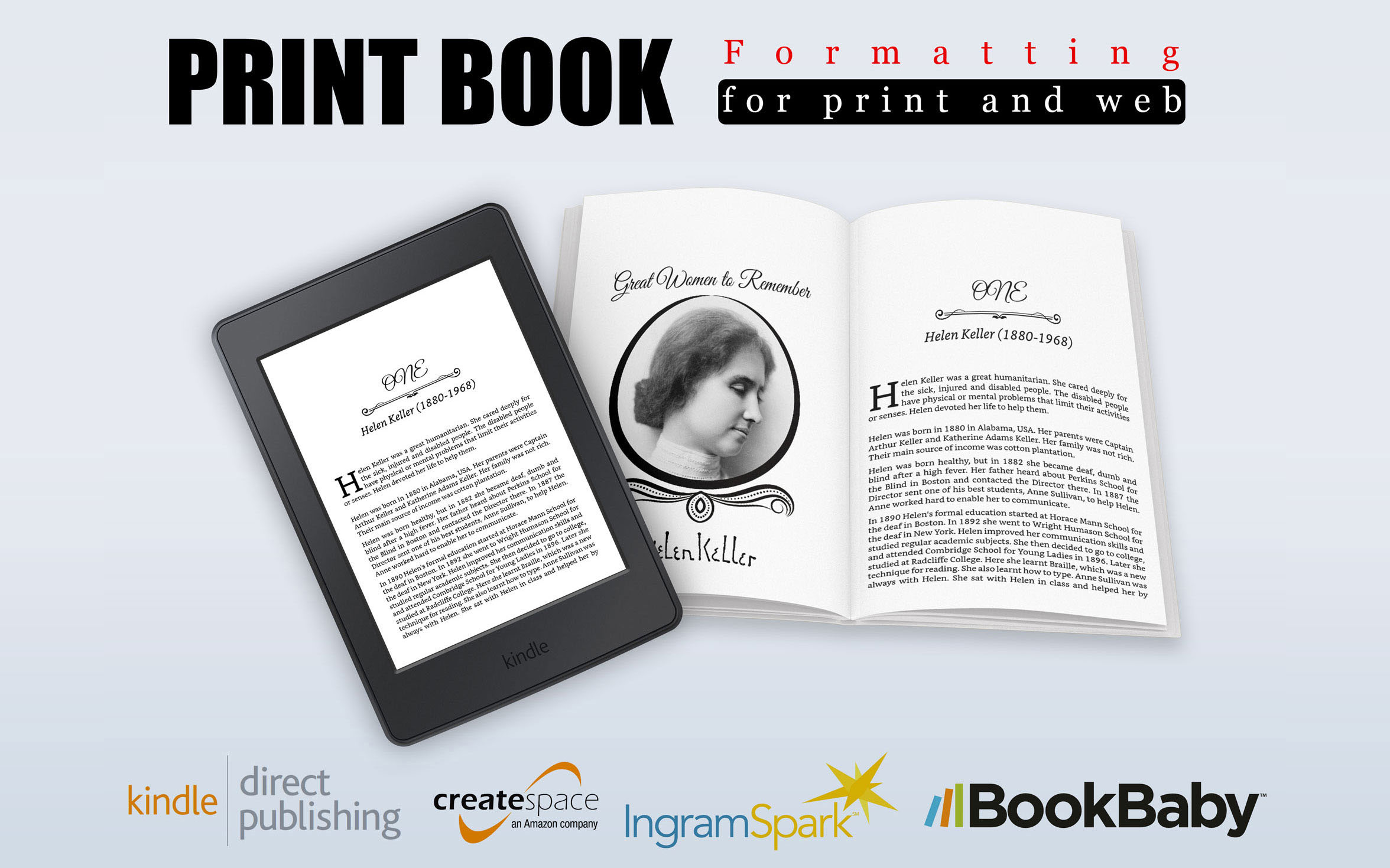 Print book formatting, KDP formatting, paperback formatting for print ...