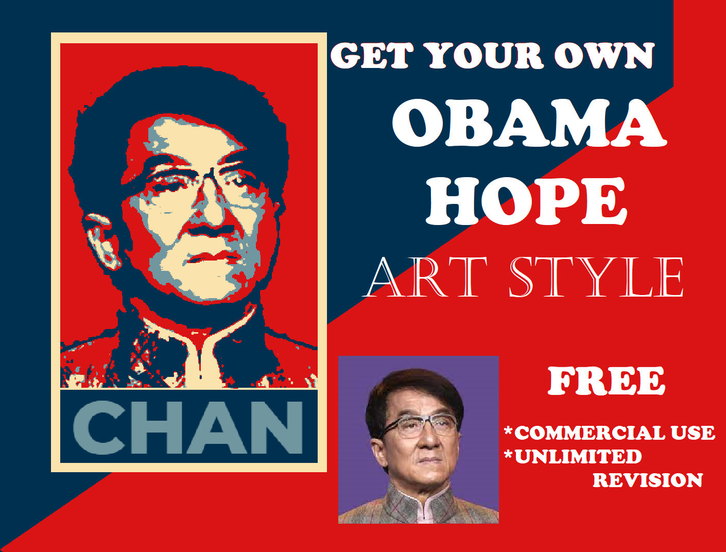 I will make a stunning Obama hope style poster from your portrait ...