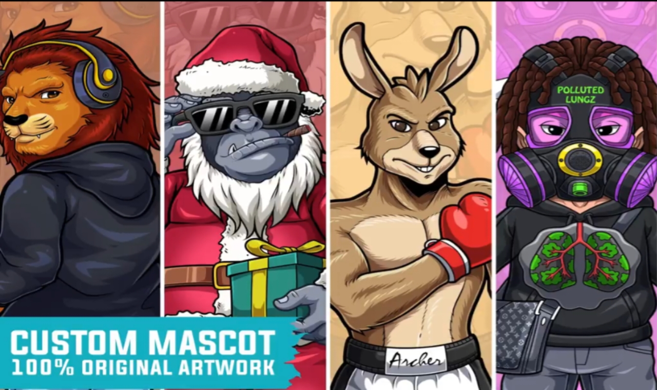 Create a custom mascot logo and cartoon character for your brand ...