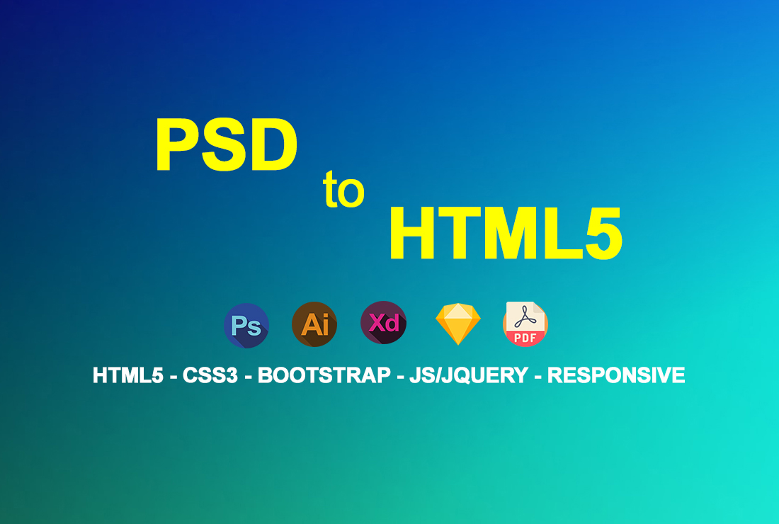 I will do PSD to HTML responsive template design - AnyTask.com