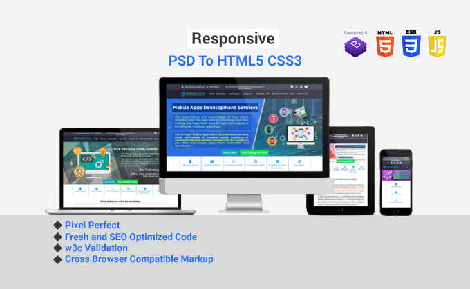 I will convert psd to html, xd to html, sketch to html responsive - AnyTask.com