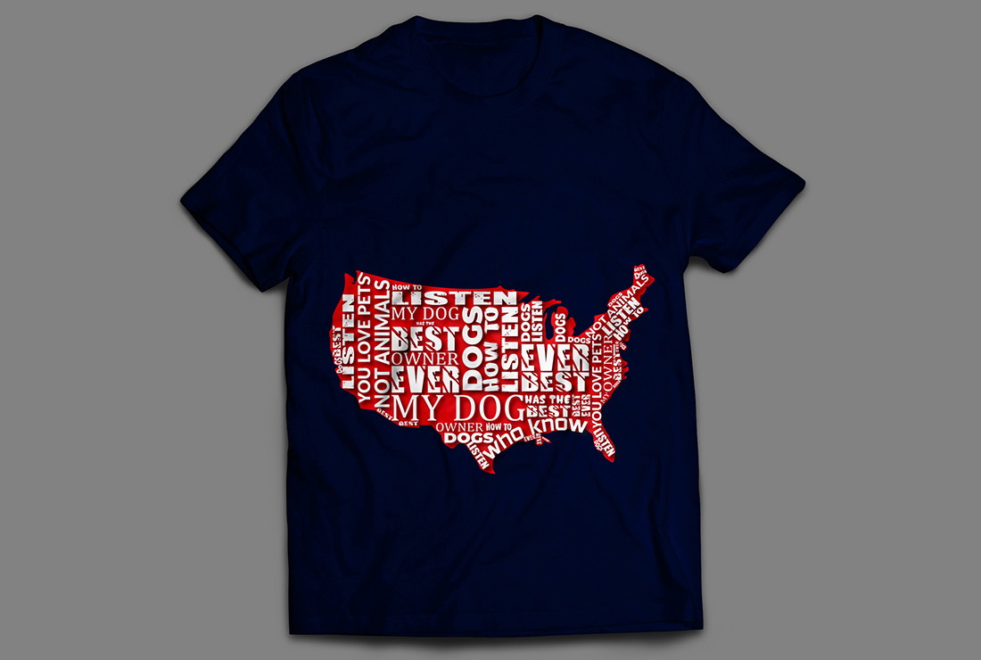 I will do word cloud shape t shirt design - AnyTask.com