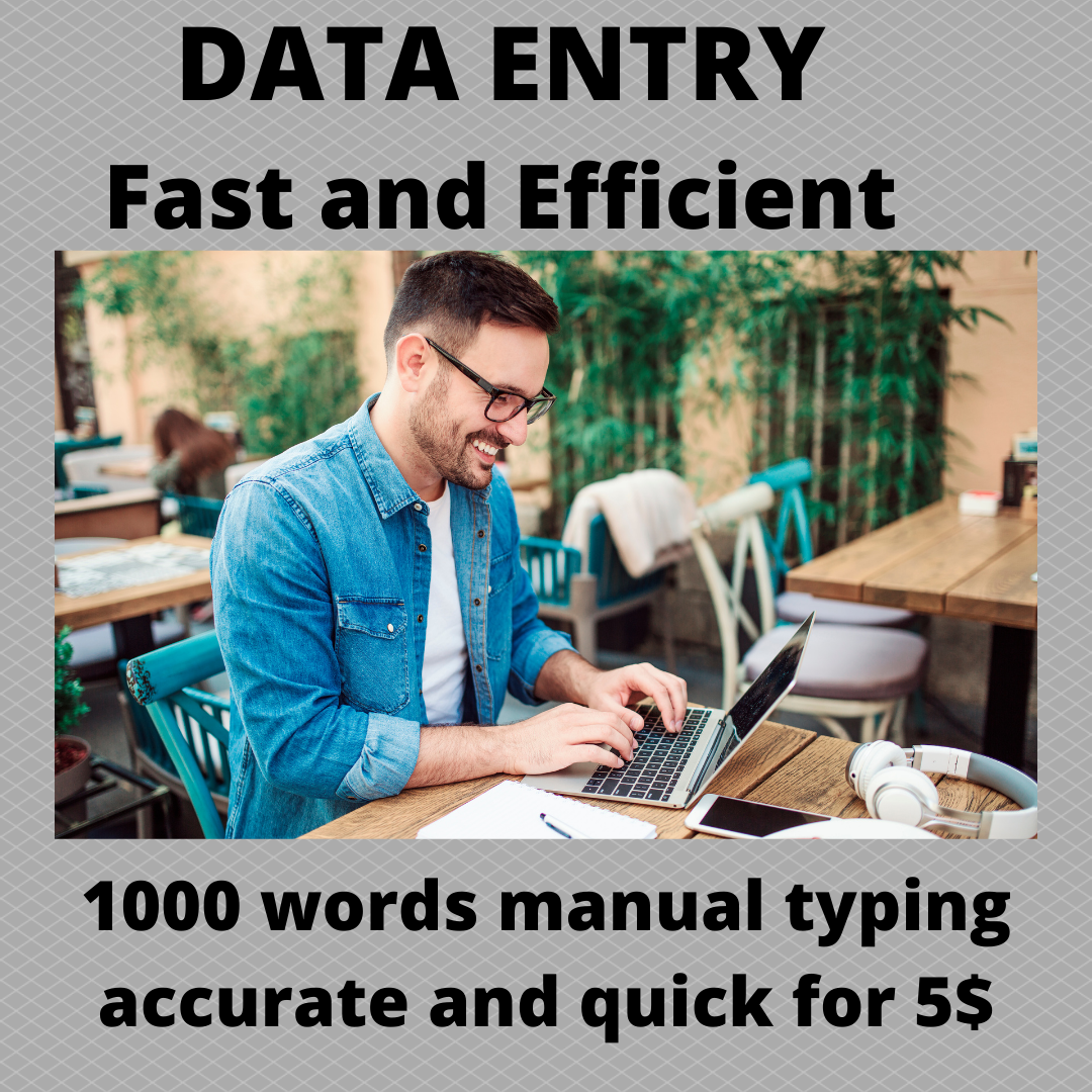 Professional and quick manual typing with accuracy, data entry in all ...