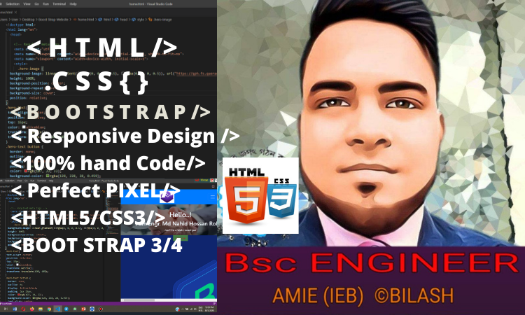 I will create custom HTML, CSS, JVS and boot strap templates with ...