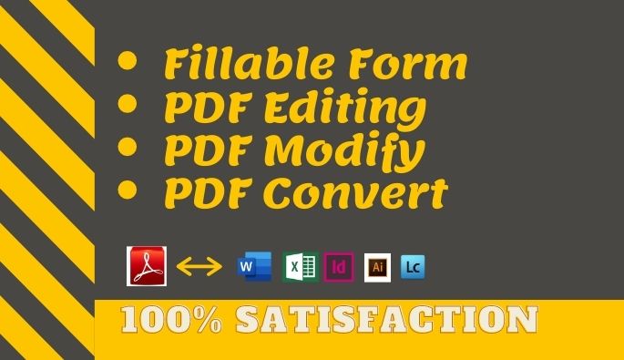 I will make pdf fillable form, convert file perfectly - AnyTask.com