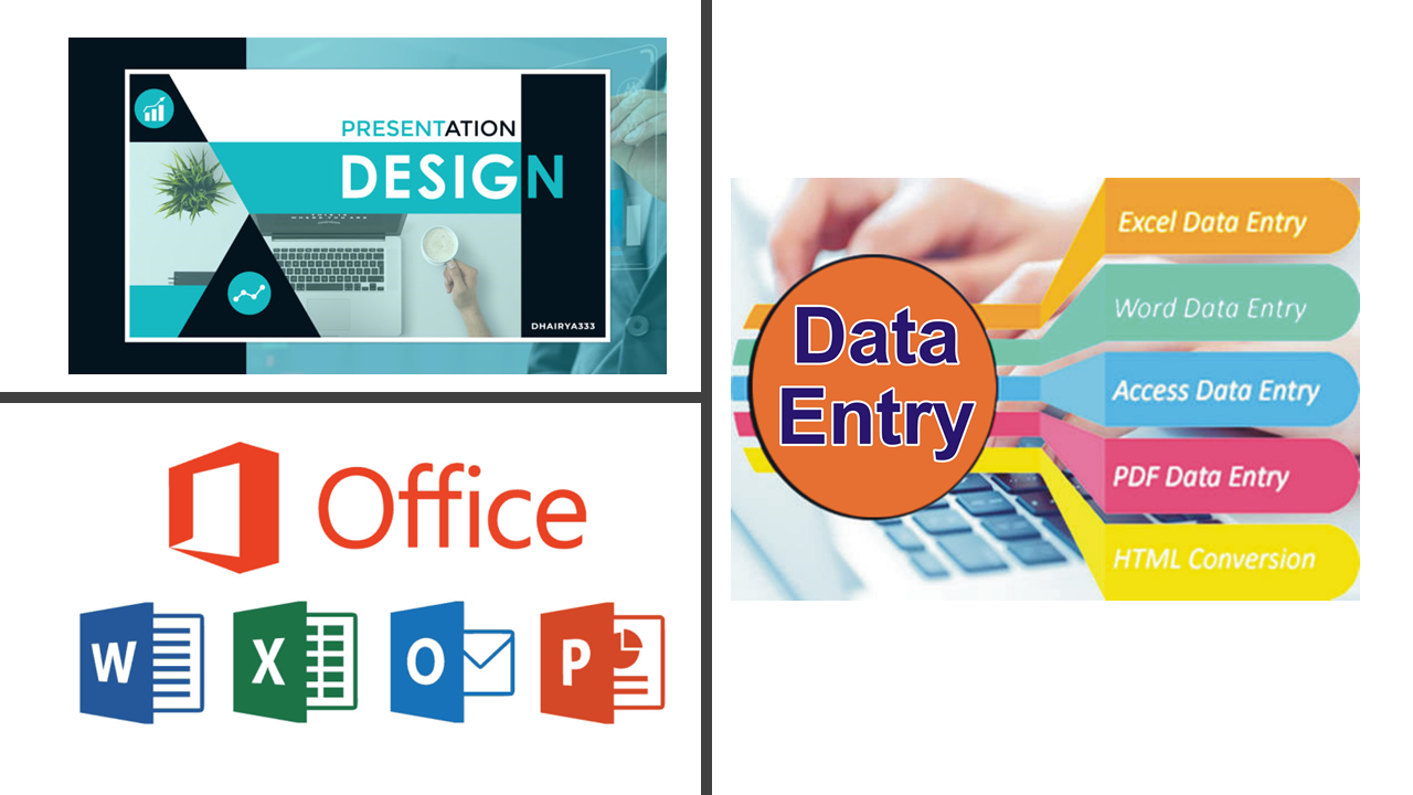 I will help in data entry,presentation design,report writing using ms ...