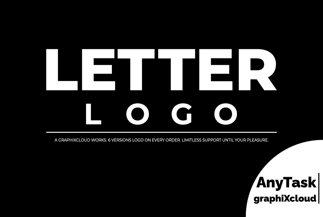 Attractive BOLD LETTER logo within 12 hours - AnyTask.com