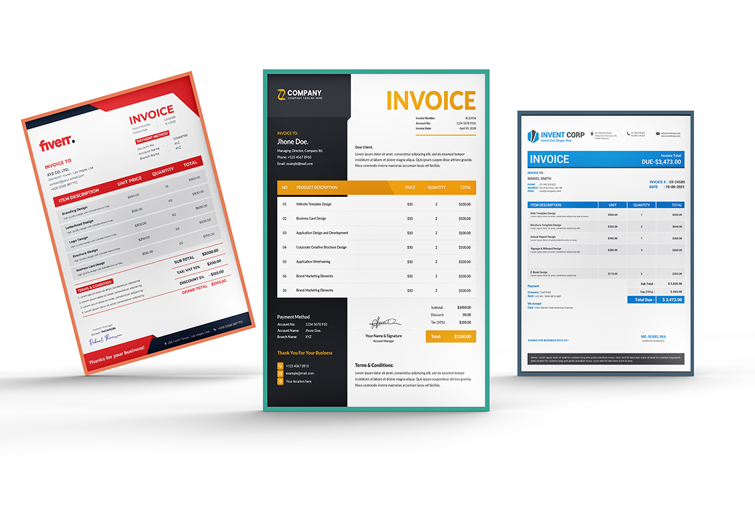 Design A Professional Auto Calculated Invoice Template - AnyTask.com