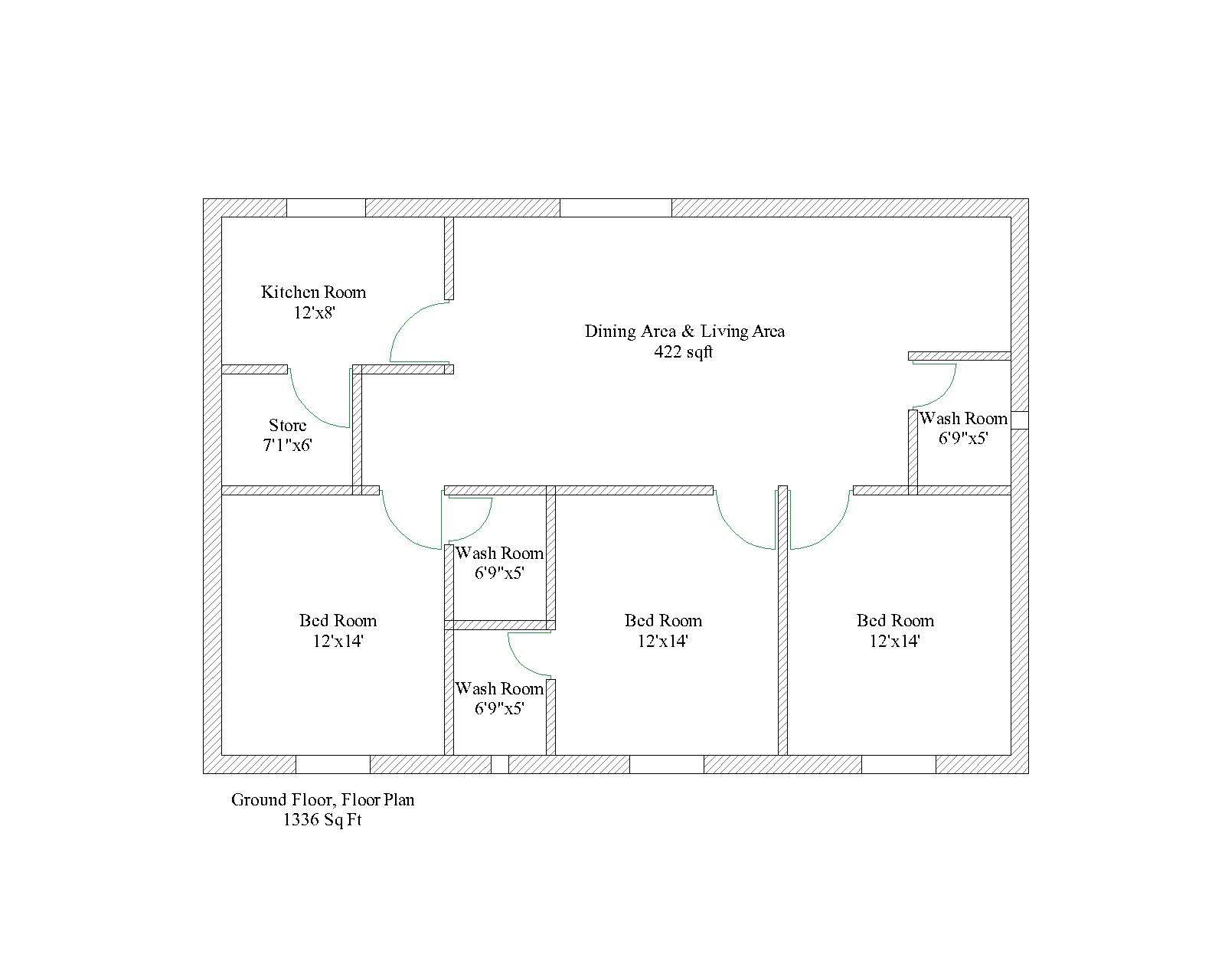 I will make a 2D floor plan in AutoCAD. - AnyTask.com