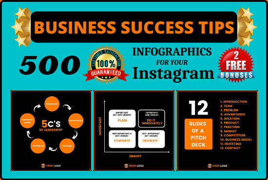 I Will Design Business Success Tips Infographics for Instagram, Social ...