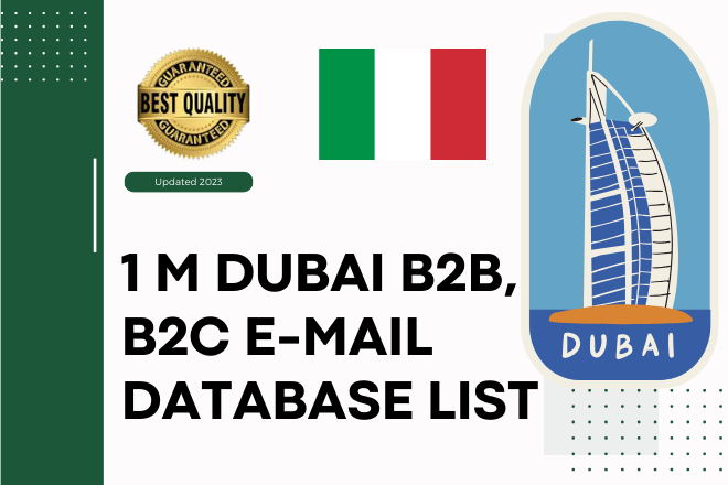 I Will Deliver 1 Million Dubai B2B, B2C Email Database Leads Collection List - AnyTask.com